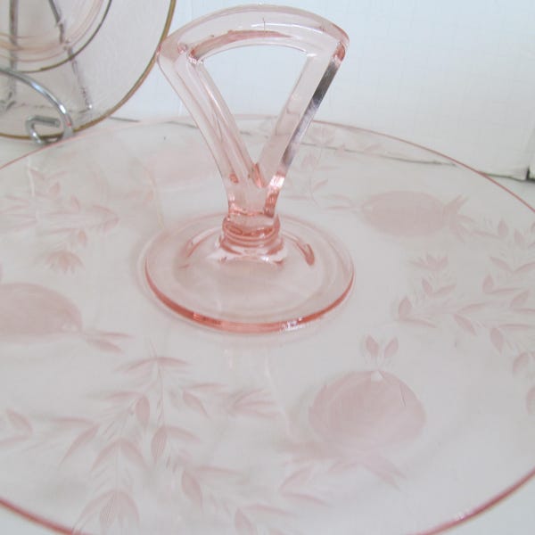 Pink Glass Tray - Etsy