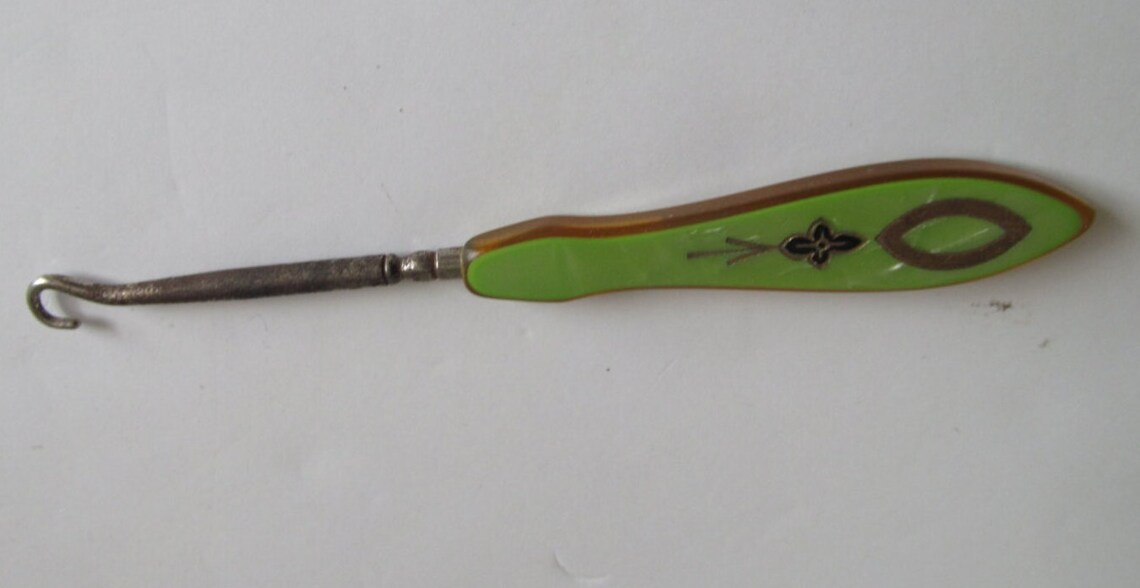 A Beauty Victorian Boot Hooks Edwardian Corset Hooks Lucite & Bakelite ...