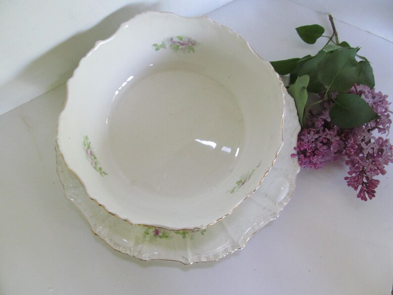 Wedding Serving Set Platter and Bowl Warwick China Porcelain Platter ...