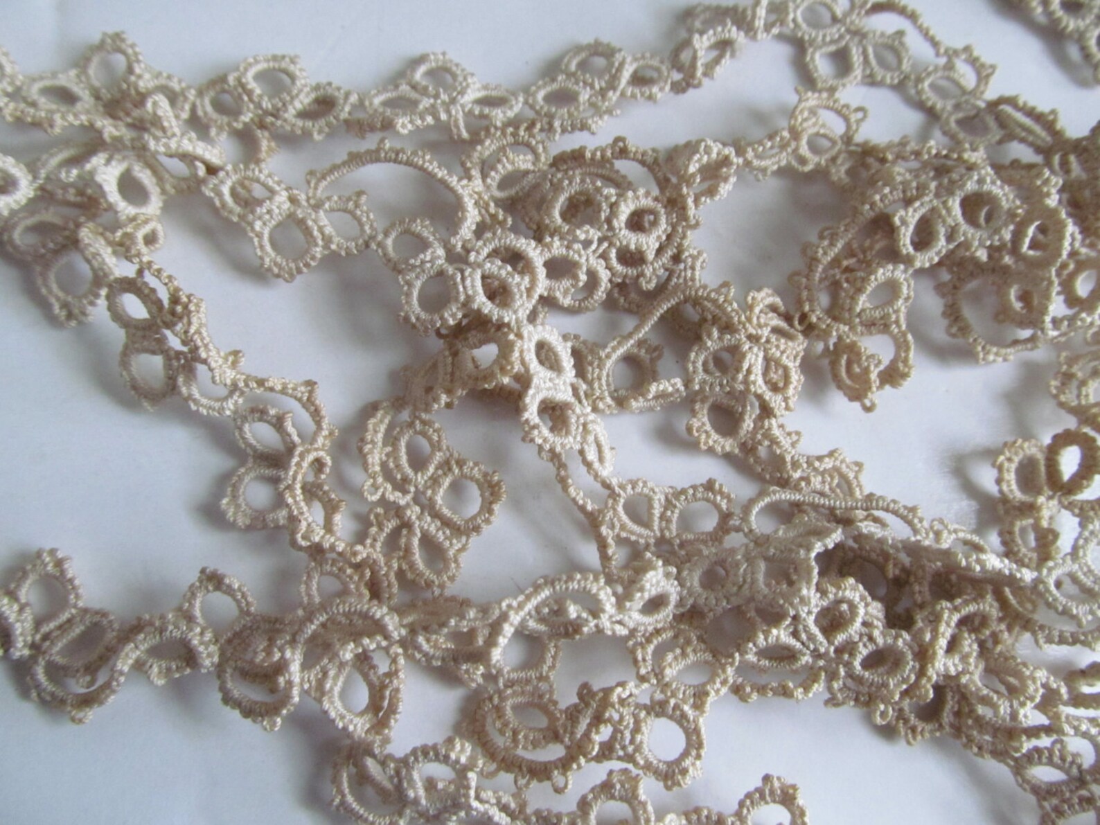 Antique Yardage Tatting Lace Intricate Tatting Lace Civil War Lace ...