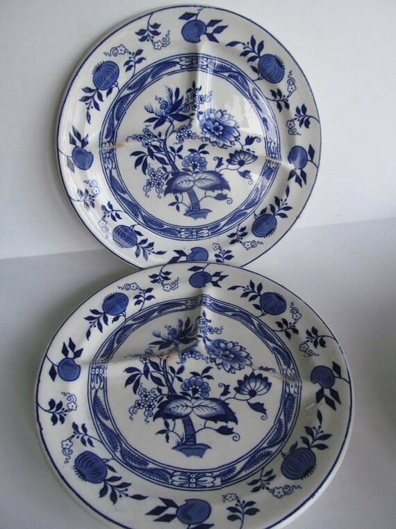 Pr Blue Danube Grill Plates Blue Onion Plates Blue Onion | Etsy