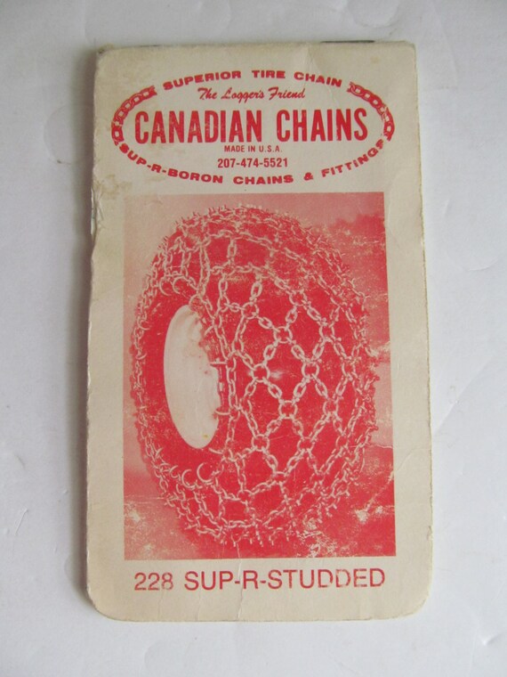 The Loggers Friend Canadian Chains Skidder Tire Chains Vintage | Etsy