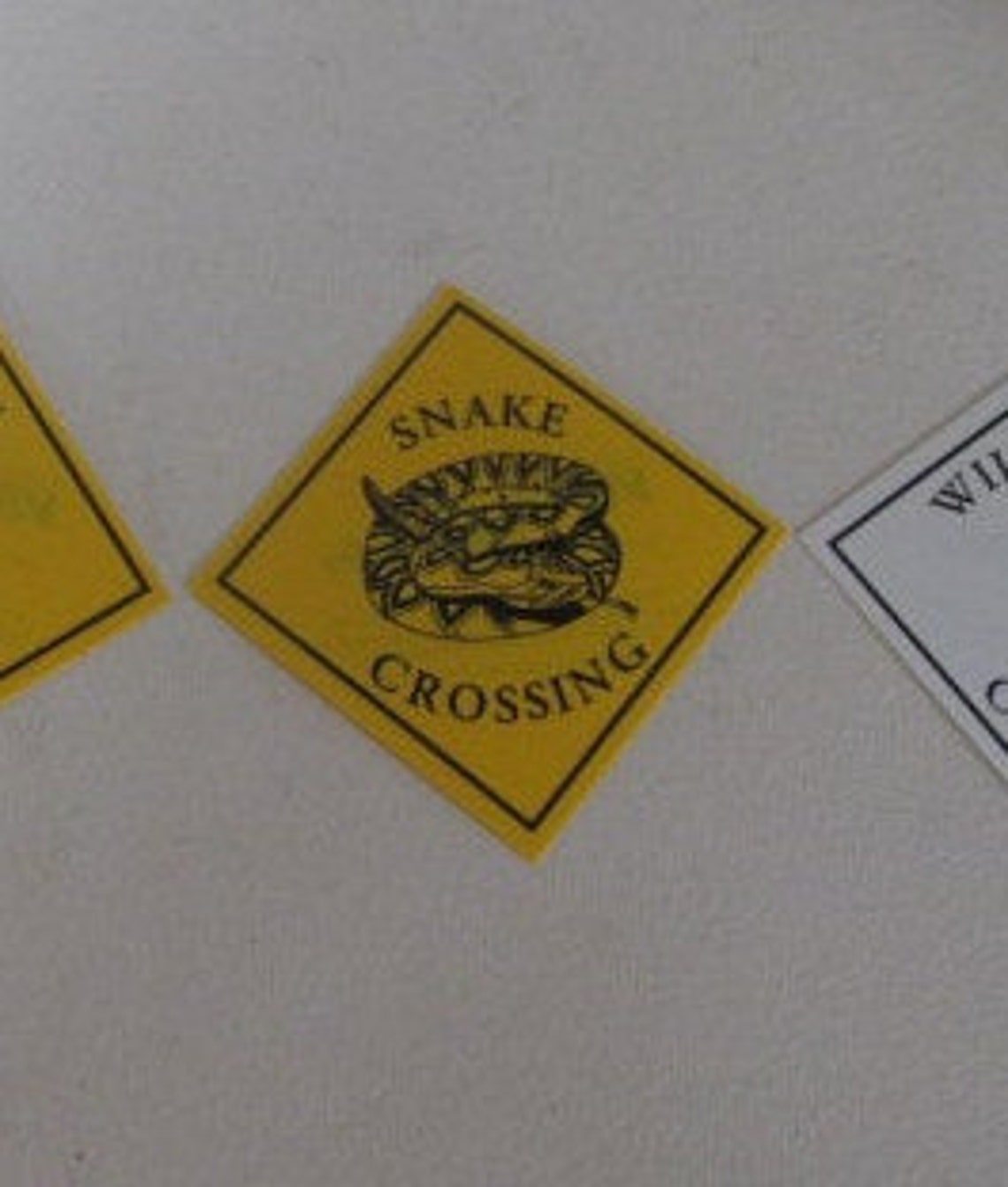 Snake Signs Caution Snake Crossing Sign Small 4x4 Car Window | Etsy