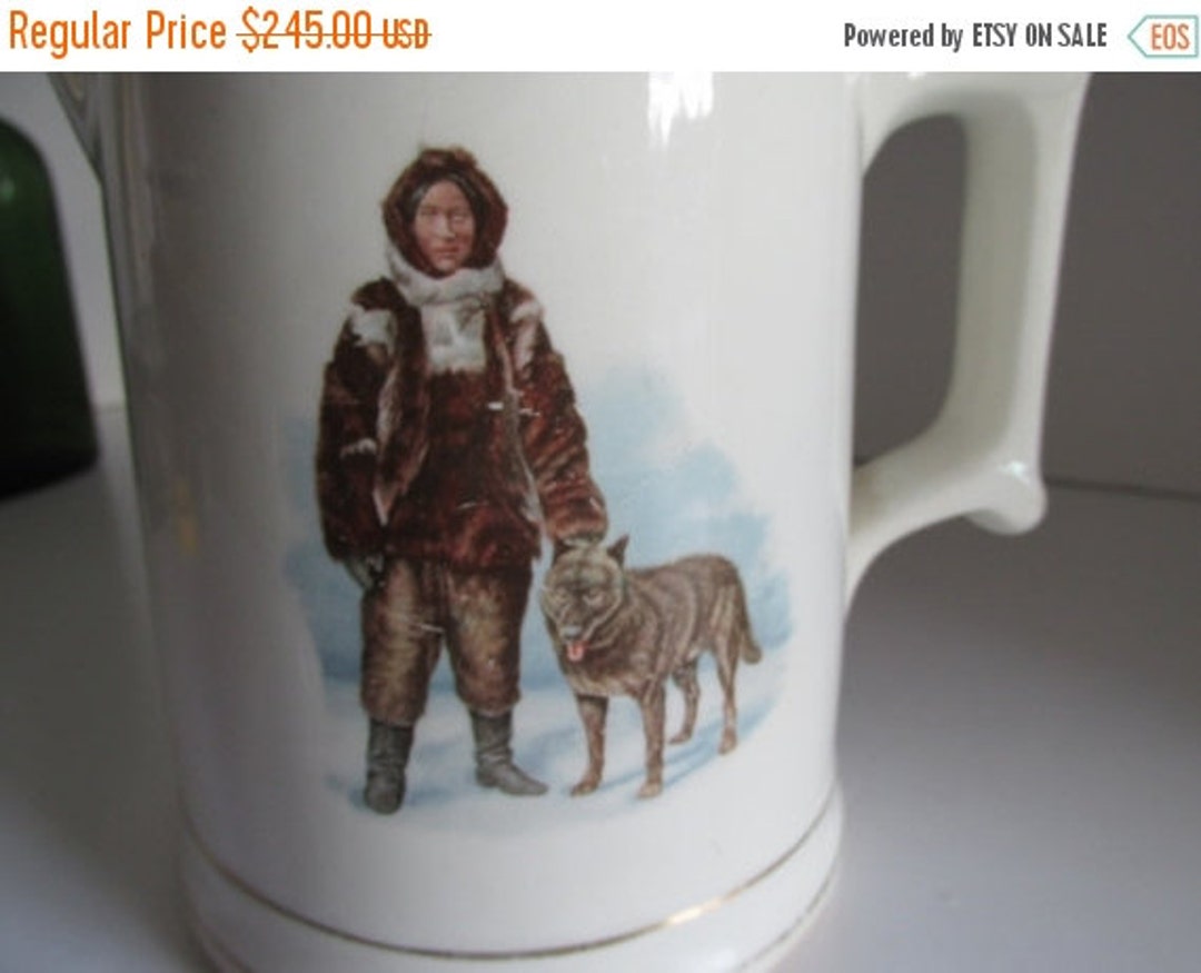 RARE Inuit Eskimo Wolf Large Antique Pitcher Alaska Large Antique ...