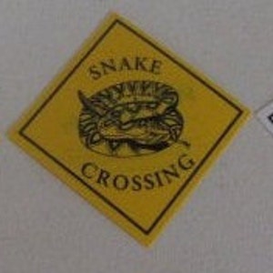 Snake Signs Caution Snake Crossing Sign Small 4x4 Car Window Caution ...