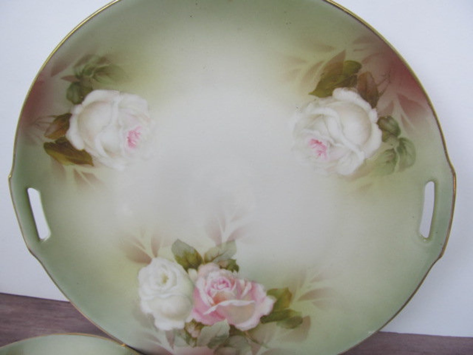 Set Cake Plate & Desert Plates Fancy China Service for 4 Pink - Etsy