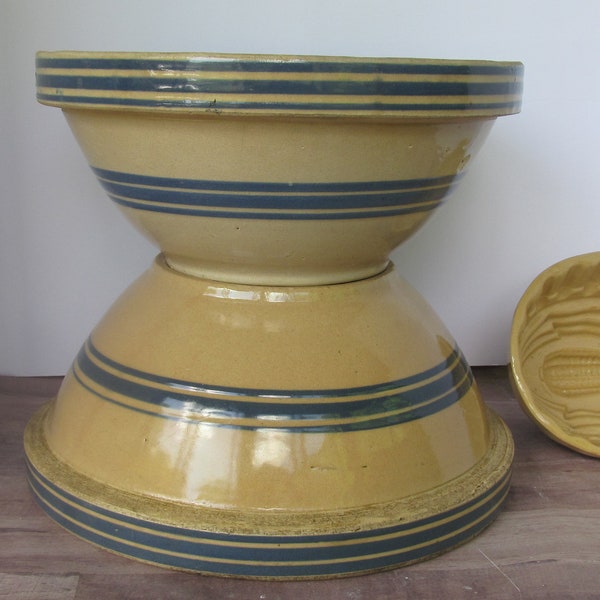 Yellow Ware Bowl - Etsy