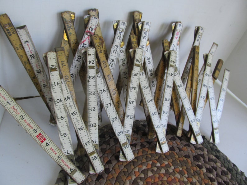 Tools Brick Masons Primitive Wooden Folding Ruler Farmhouse - Etsy