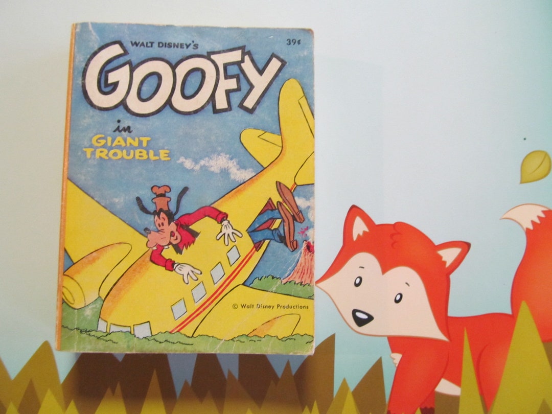 1968 Goofy in Big Trouble Classic Walt Disney Book,airplane Book Goofy ...