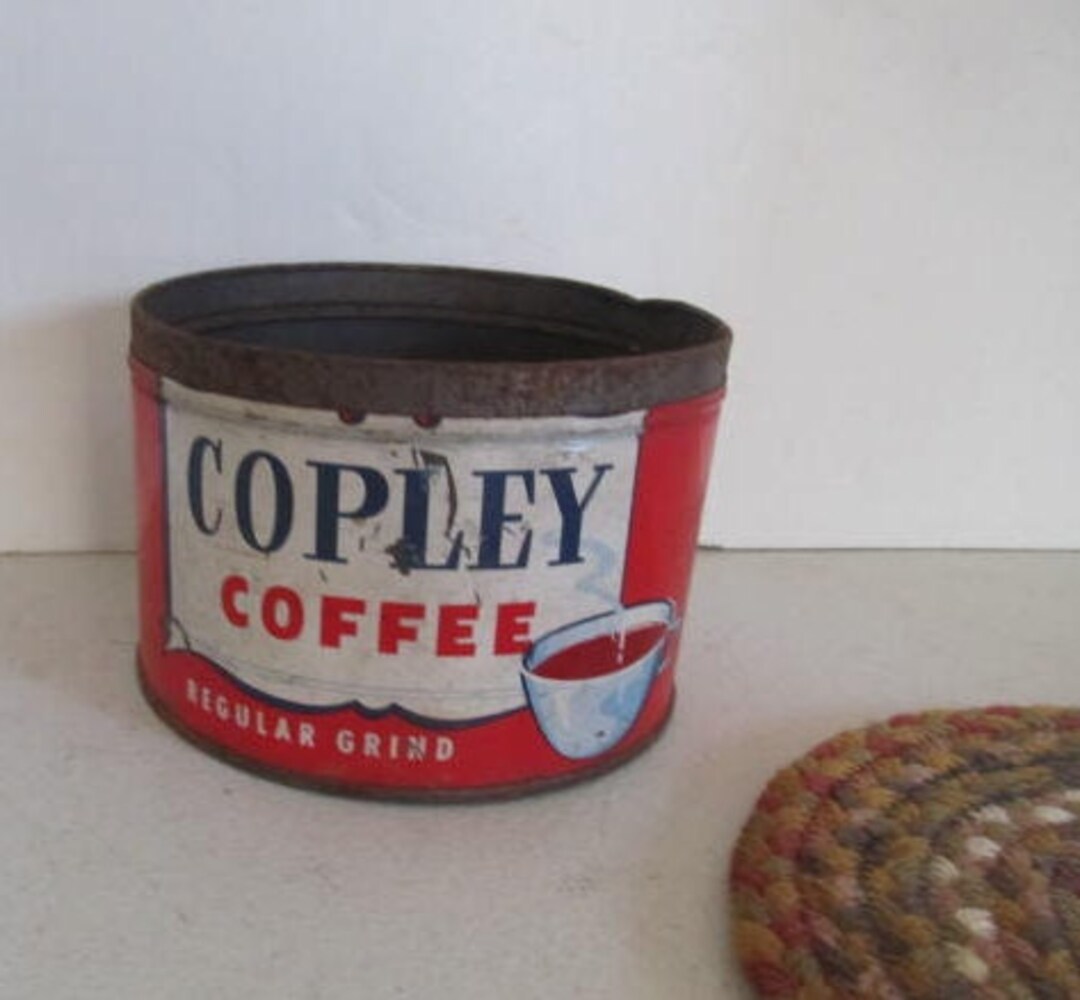 Primitive Antique Coffee Tin Coffee Tins Farmhouse Kitchen Rustic ...