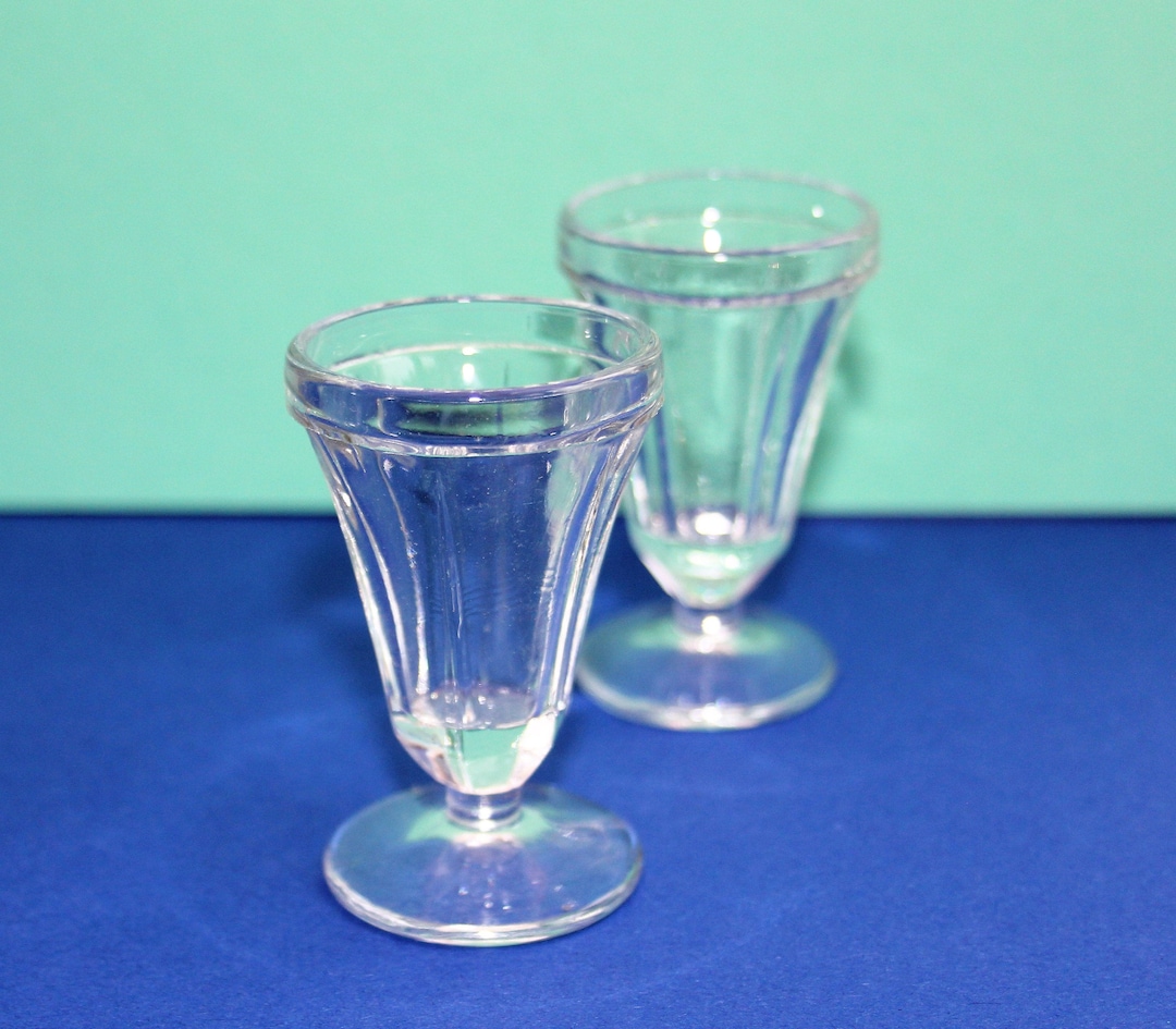 Victorian Pair of Chamfered Conical Tiny Glasses,/shot Glasses - Etsy