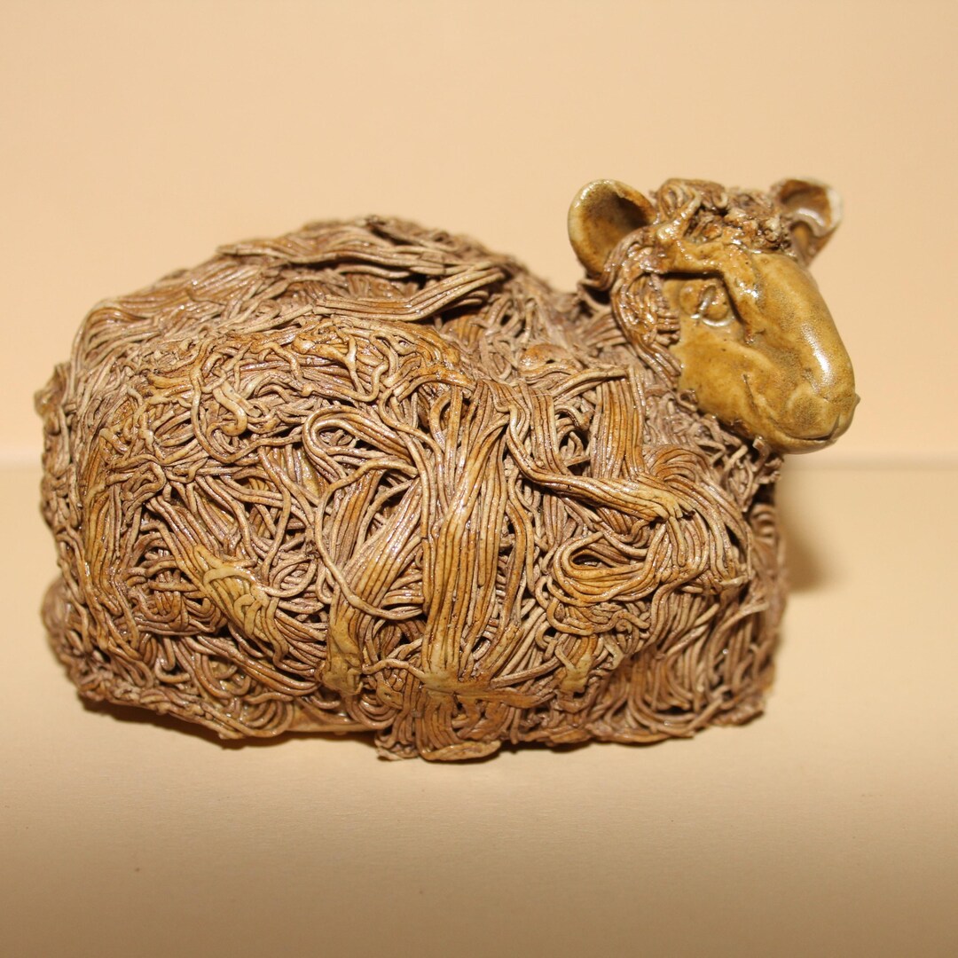 Vintage Spaghetti Pottery Sheep With Attitude / Art Pottery/scotland - Etsy
