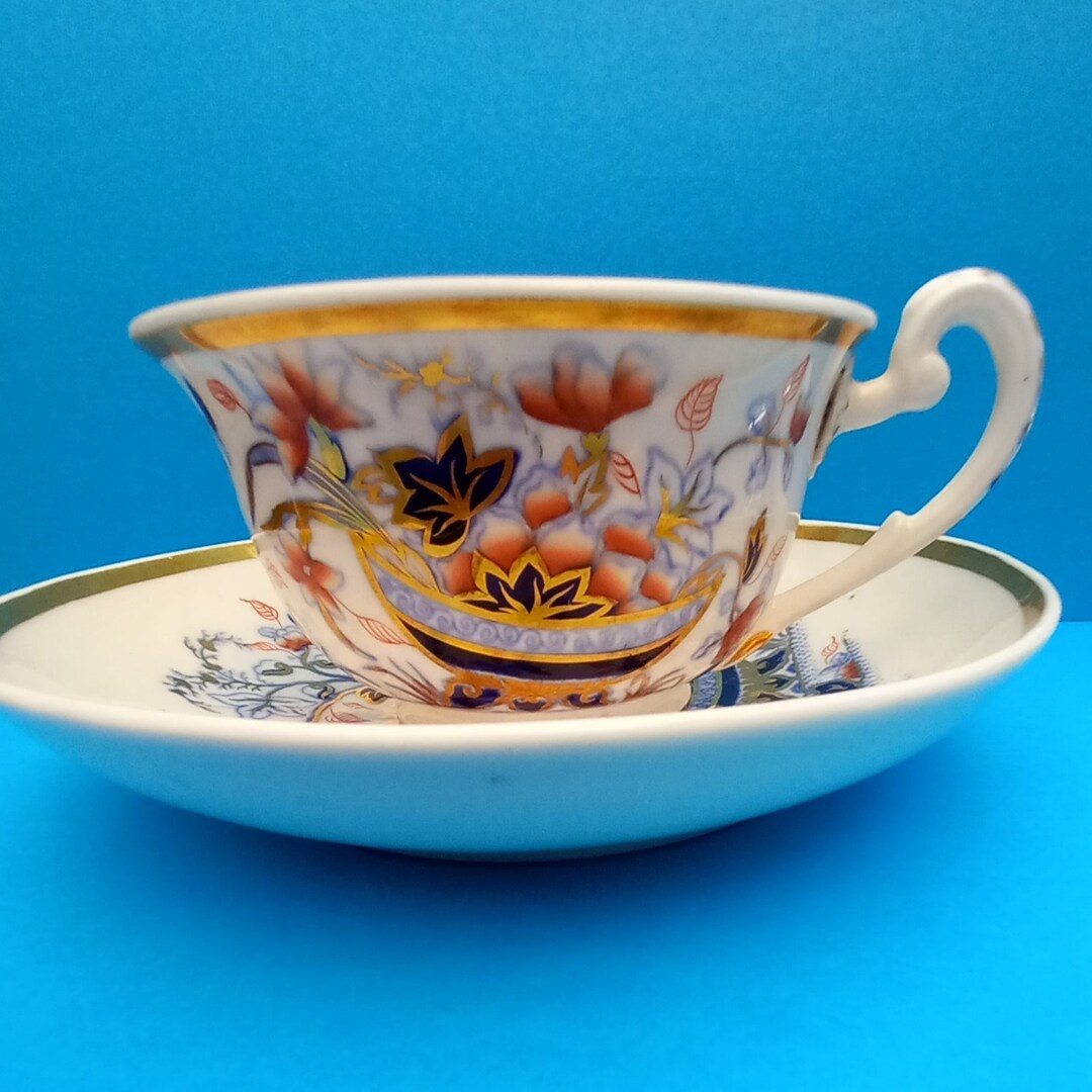 Very Rare Early Antique Minton Hand-painted Porcelain Cup and Saucer ...