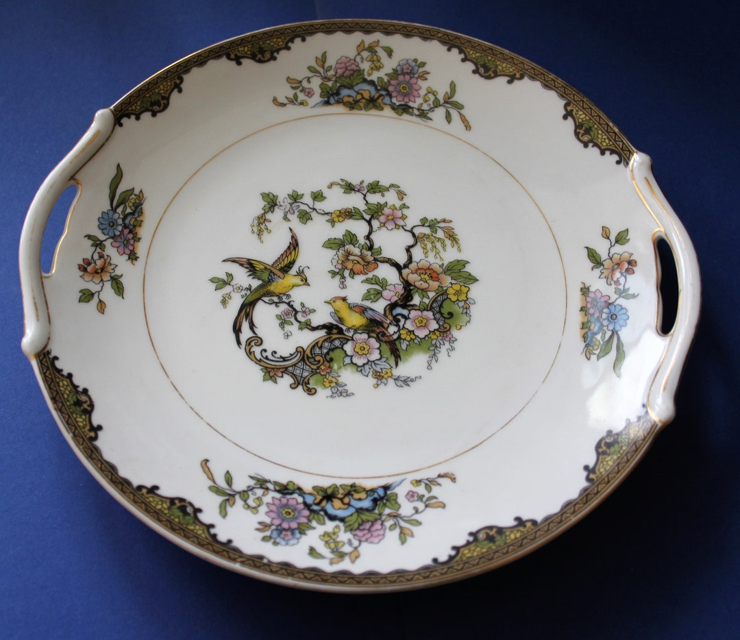 Vintage Japanese Kokura China Cake Plate/exotic Birds - Etsy