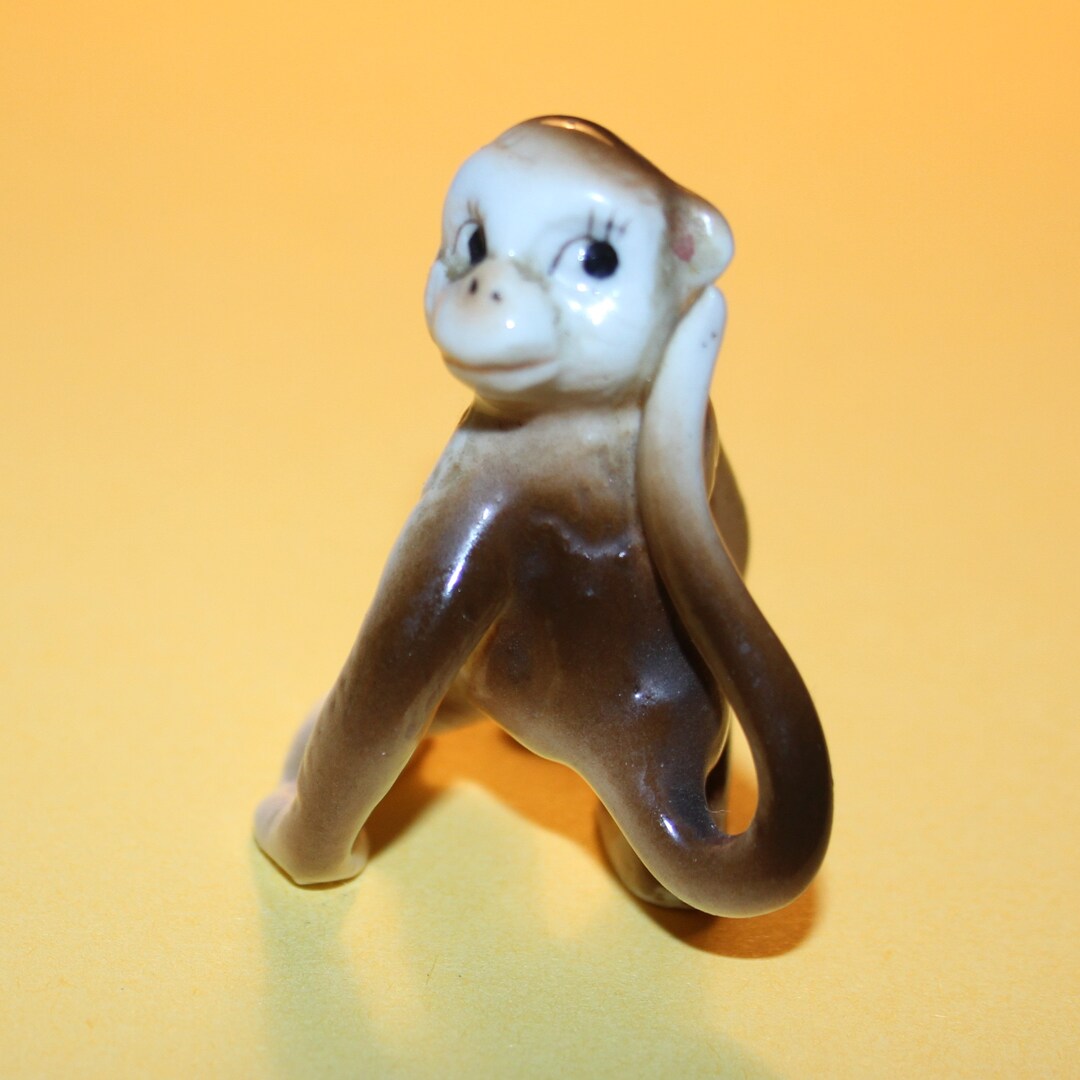 Rare Antique Tiniest Hand-painted Porcelain Monkey Figurine/collectable ...
