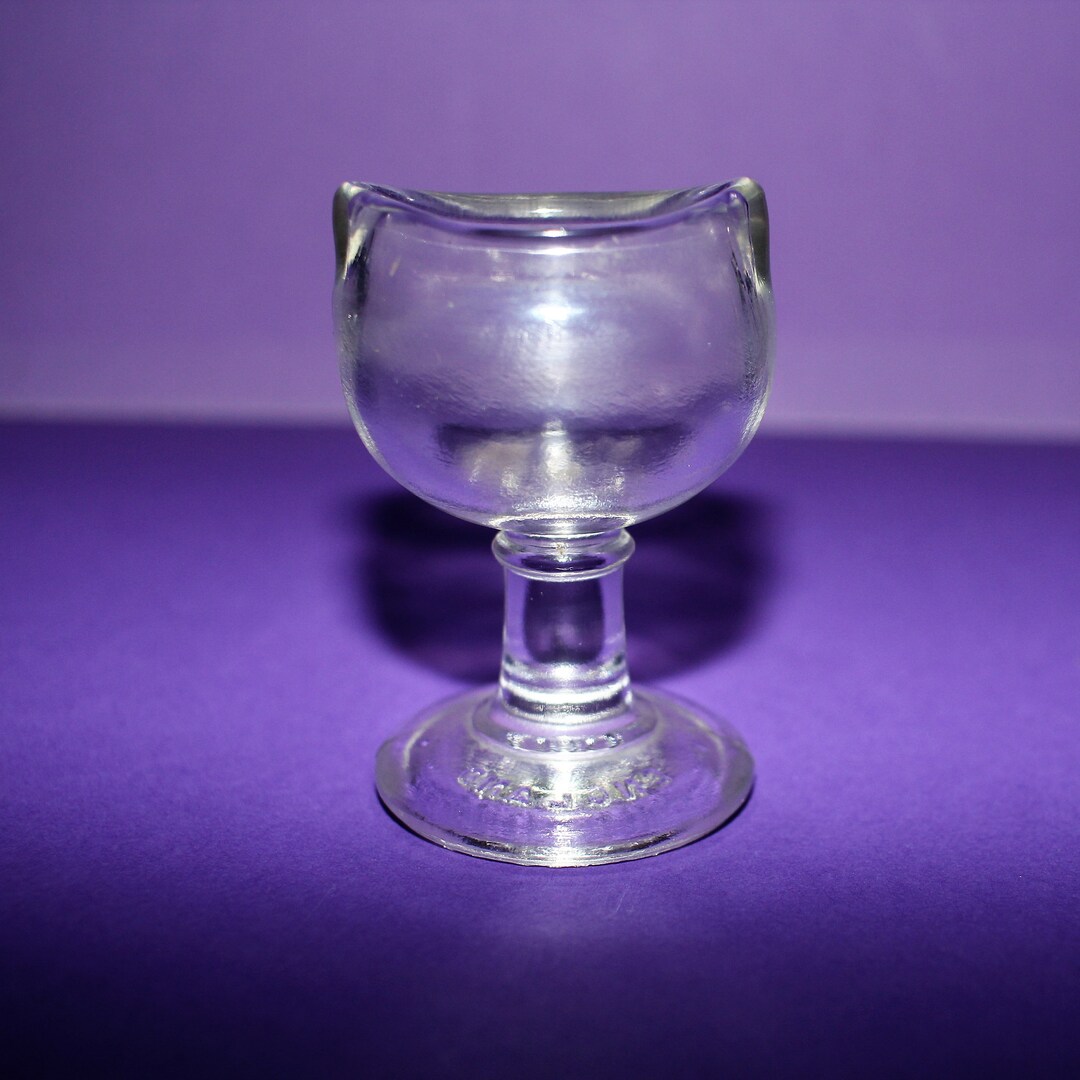 Antique Clear Glass Eye Bath/wash Glass/ Medical Ophthalmology/british ...