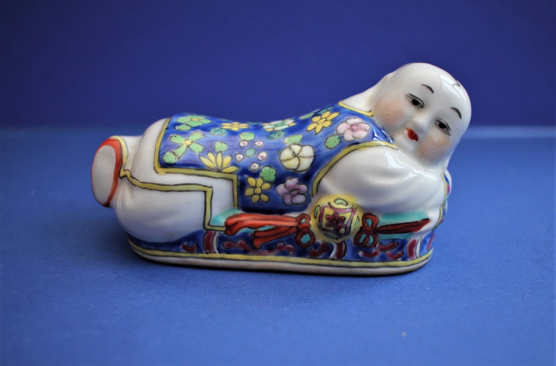 Antique Collectible Chinese Hand Painted Porcelain Head Rest - Etsy