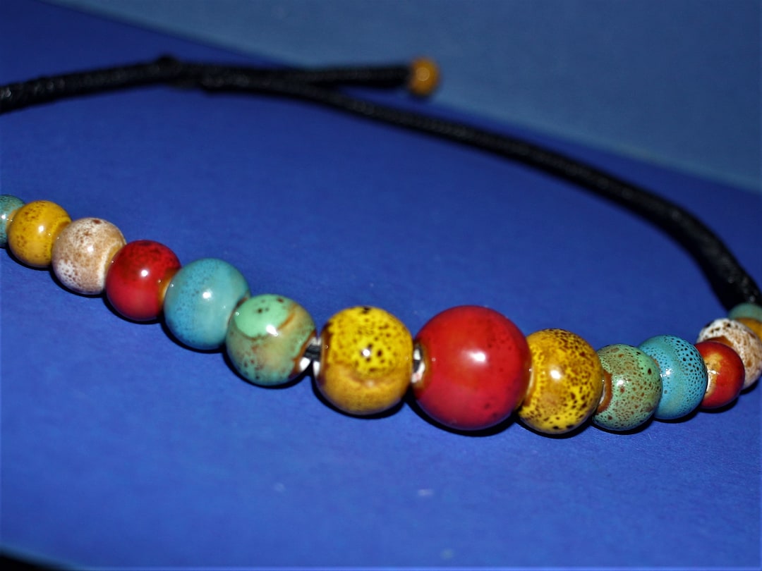 Vintage Kiln Fired African Bead Necklace/19.5 Inches - Etsy