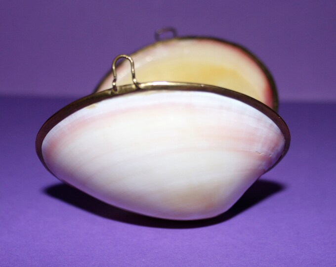 Delightful Large Antique Clamshell Trinket Box/purse/large - Etsy