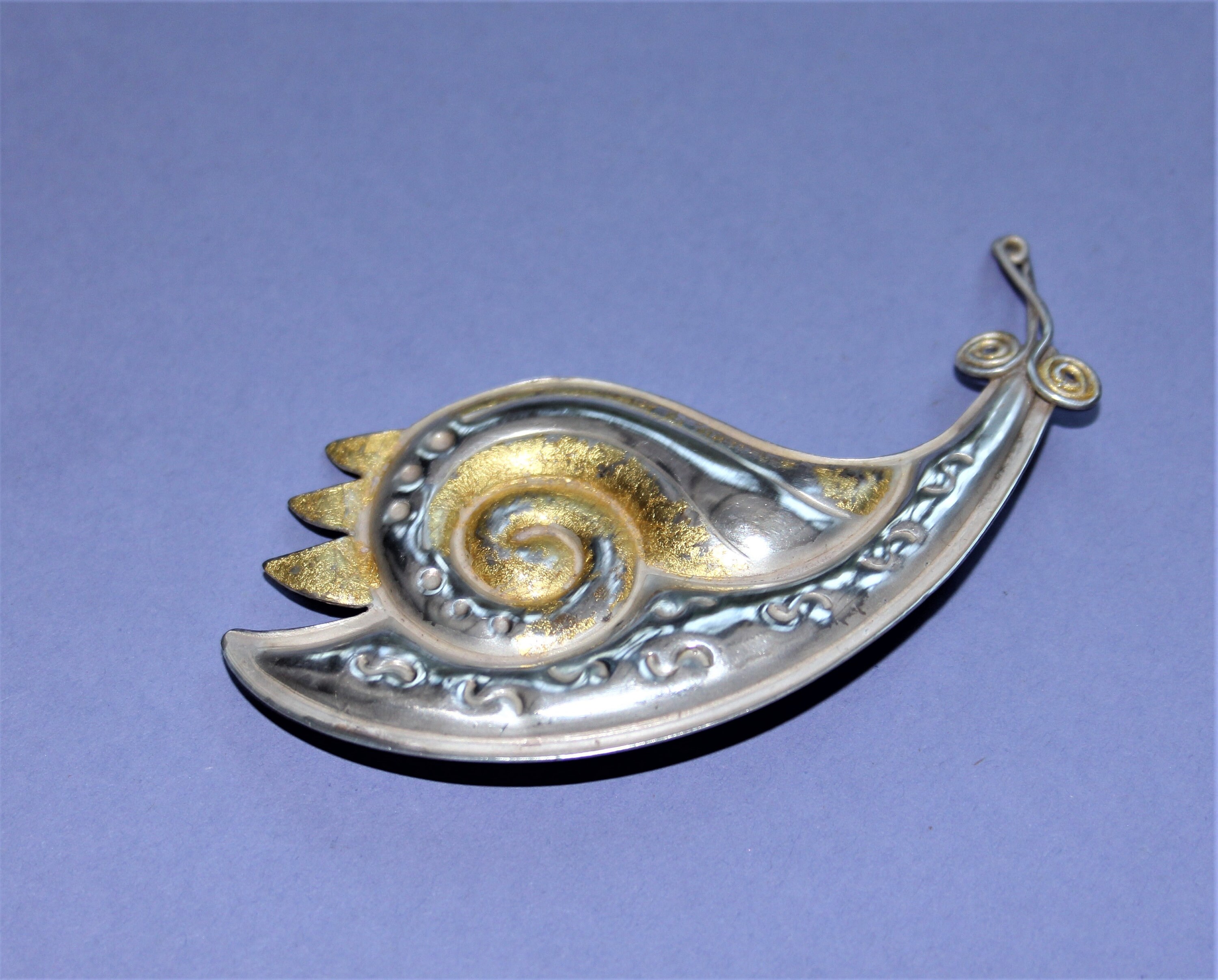 Vintage Silver Plated Snail Brooch/ Costume Jewellery /malacologist/fun ...