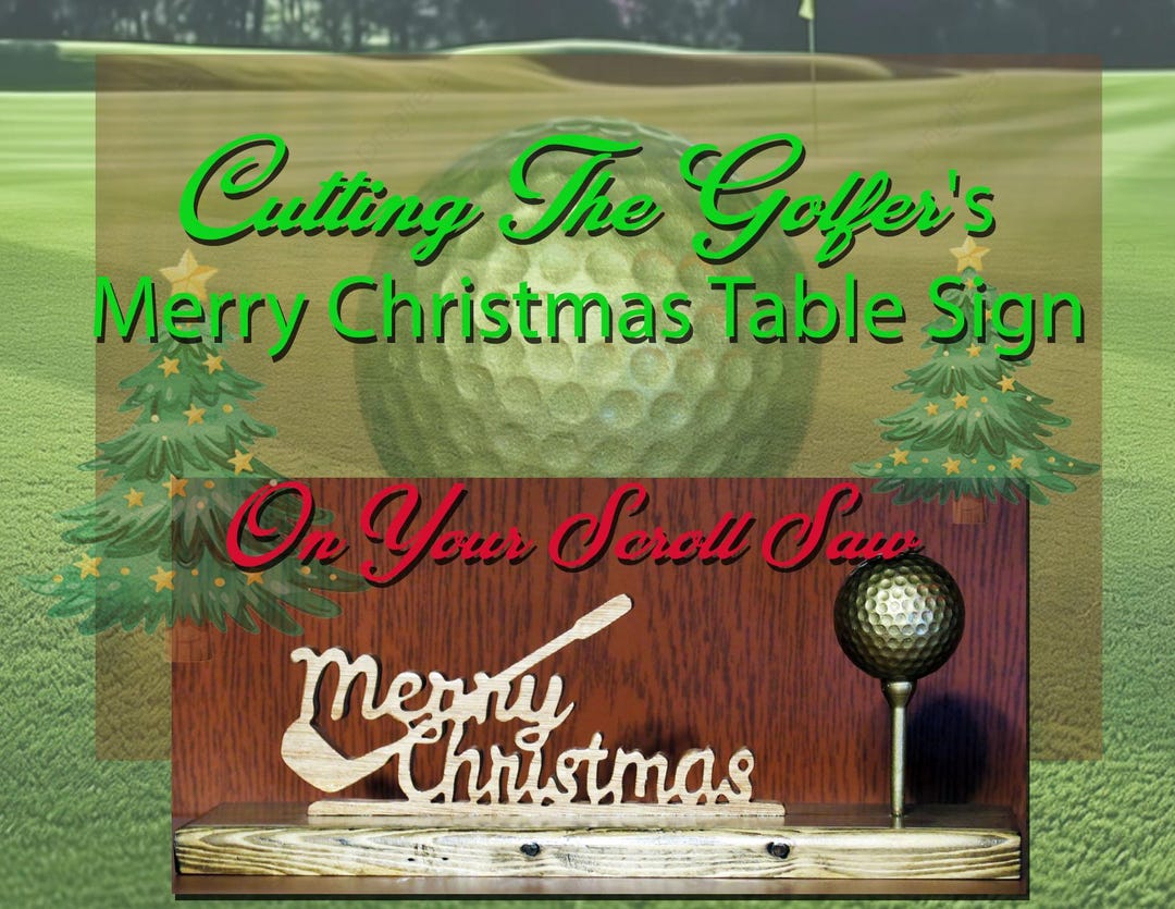 Merry Christmas GOLF Table Sign Ornament Pattern Plus - Etsy