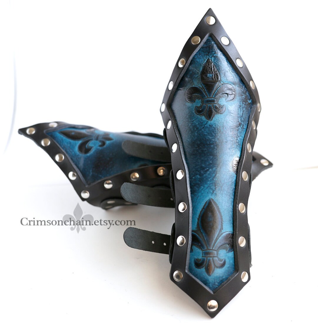 Blue Fleur De Lis Gothic Window Bracers Small by Crimson - Etsy