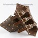 Large Brown Gothic Style Bracers by Crimson Chain Leatherworks SCA Larp ...