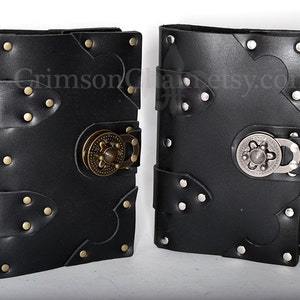 Black Leather Sketchbook Cover Large by Crimson Chain | Etsy