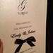 Wedding Ceremony Program Monogrammed With Ribbon Bow - Etsy