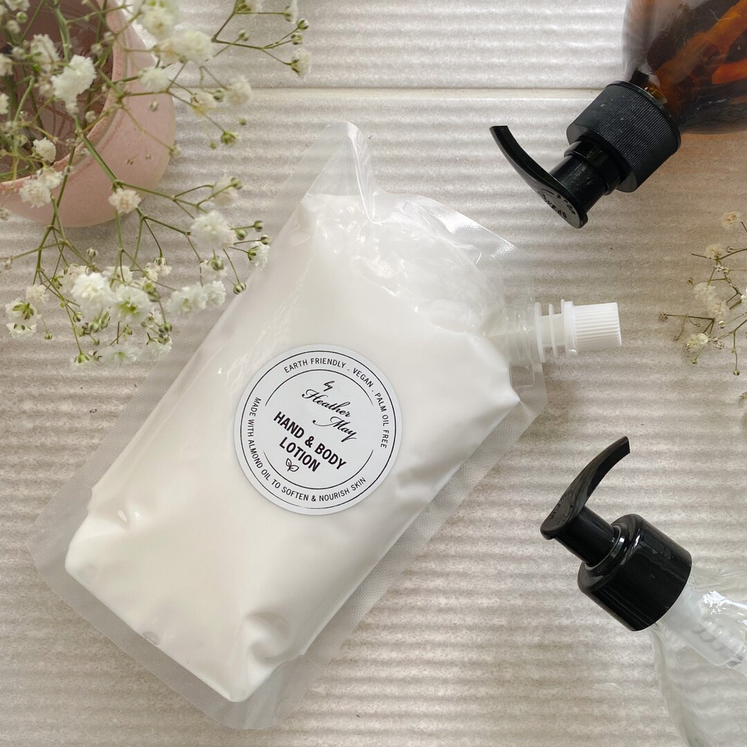Luxury Hand & Body Lotiom 400ml Refillable Moisturiser Refill Pouch Eco ...