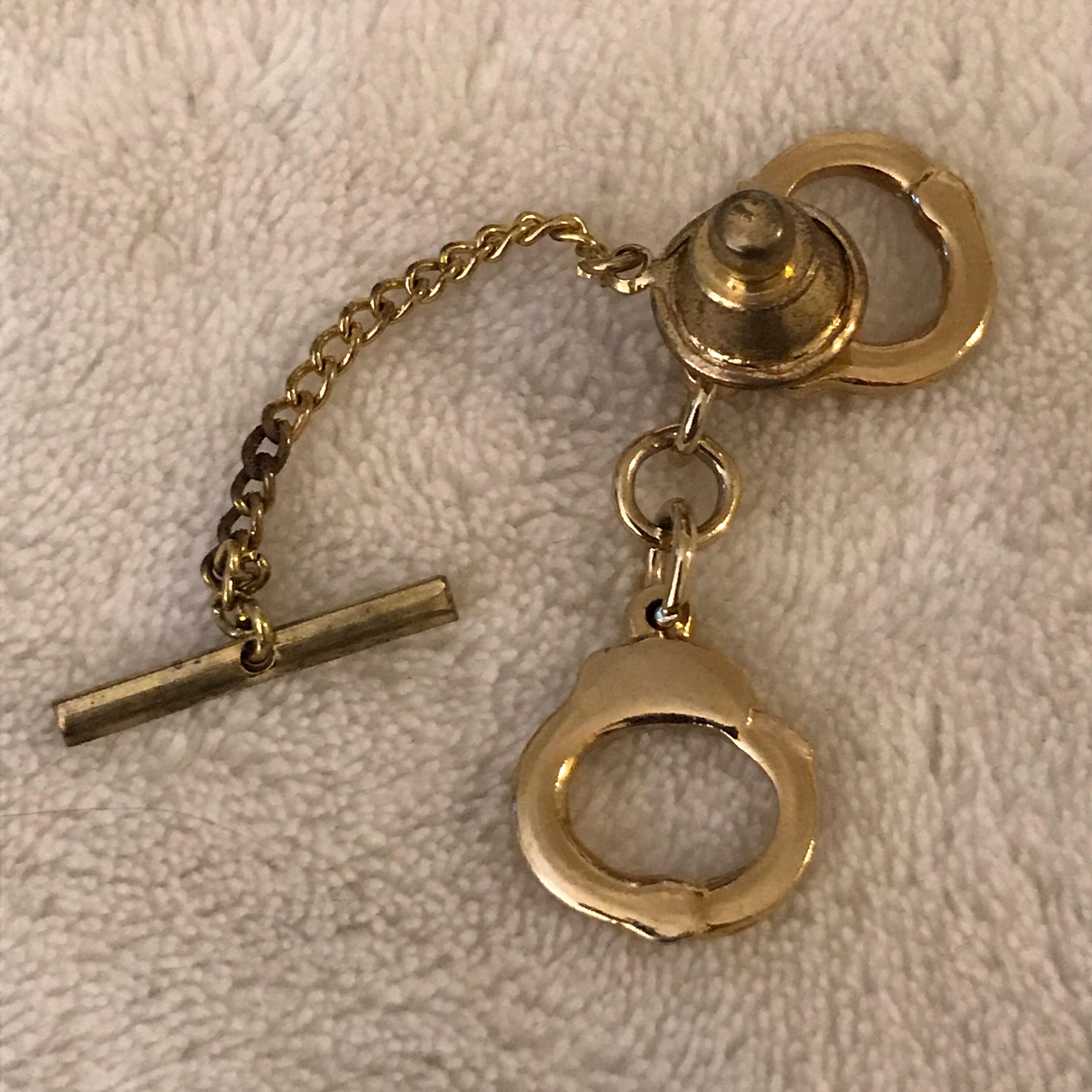 Vintage Handcuffs Police Security Prison Gold Tone Tie Tack - Etsy