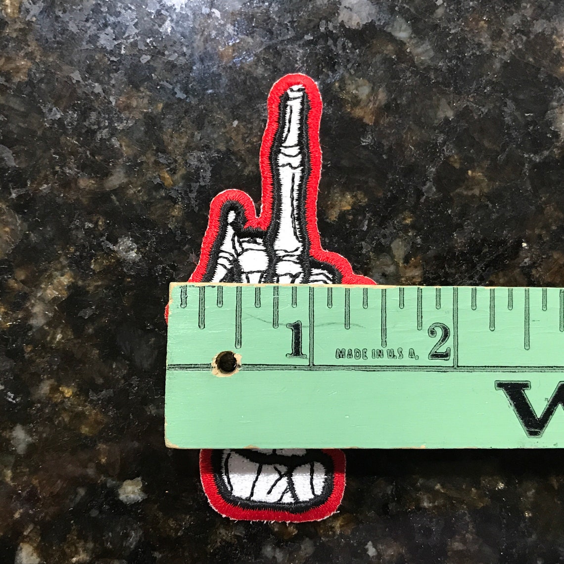 Vintage Skeleton Hand flipping Off Giving the Finger Motorcycle Biker ...