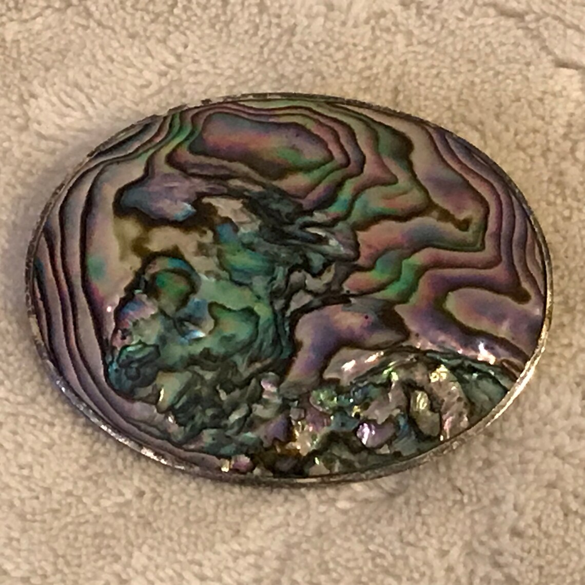 Vintage Abalone Shell Alpaca Mexican Silver Brooch Pin Pendant - Etsy