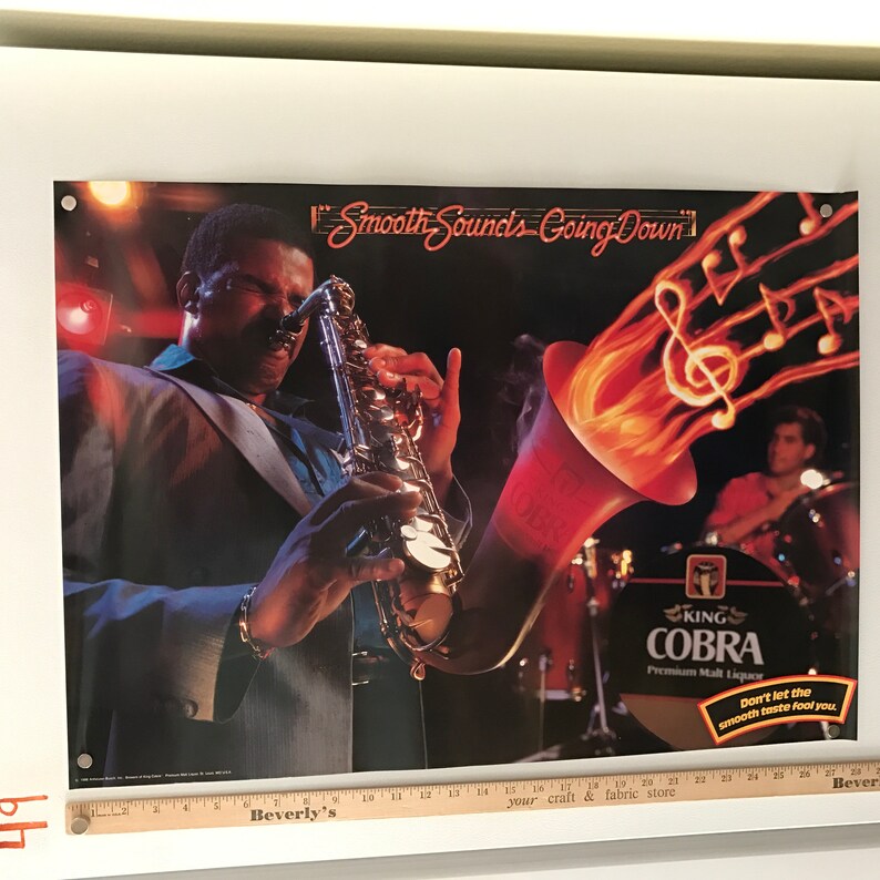 Vintage King Cobra Jazz Saxophone Anheuser Busch Beer Alcohol Liquor ...
