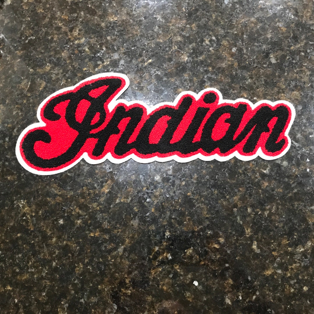 Vintage Indian Motorcycle Large Biker Jacket Patch Rare Red White Large ...