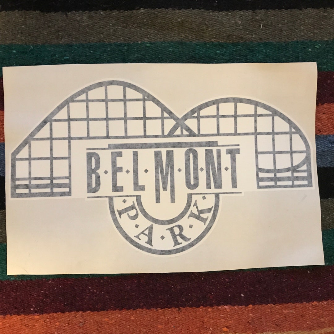 Vintage Belmont Park Advertising Window Decal Racing Amusement Park ...