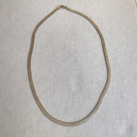 Vintage Flat Lay Chain Sterling Silver 925 Necklace | Etsy