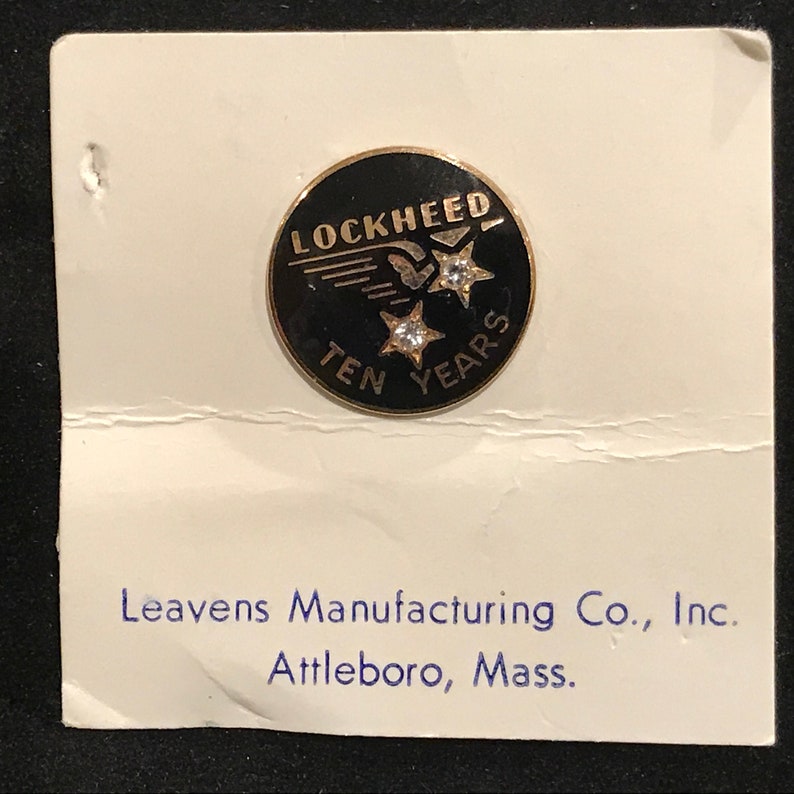 Vintage Lockheed 10k Gold Service Pin Lockheed Martin 10 Year | Etsy