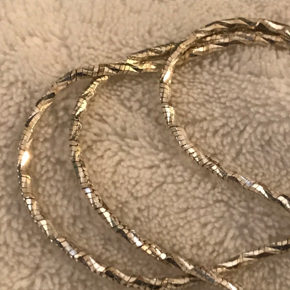 Vintage Modernist round barrel Braid Chain Sterling S… - Gem