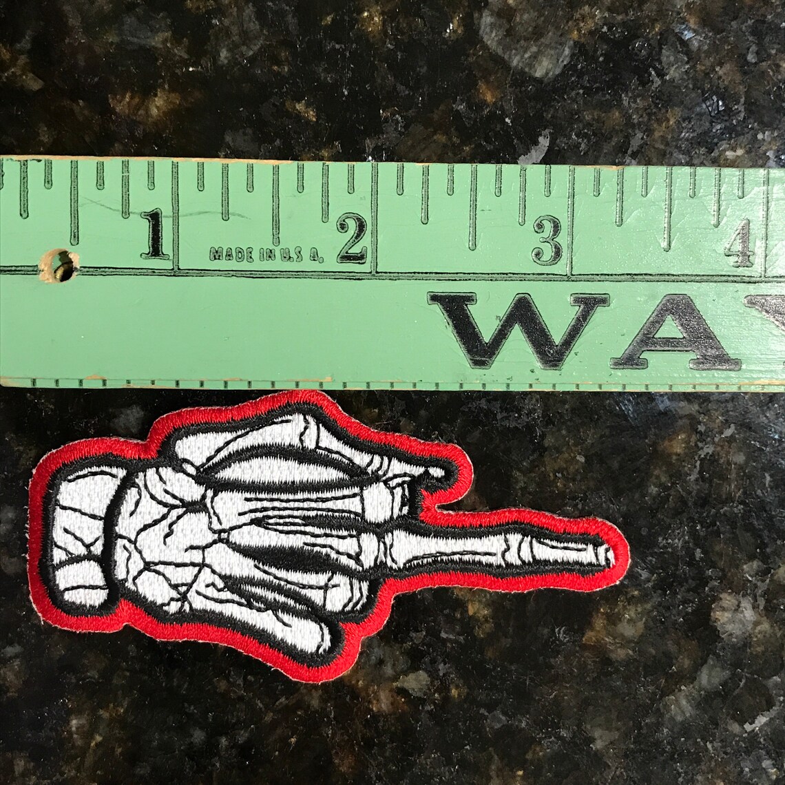 Vintage Skeleton Hand flipping Off Giving the Finger Motorcycle Biker ...