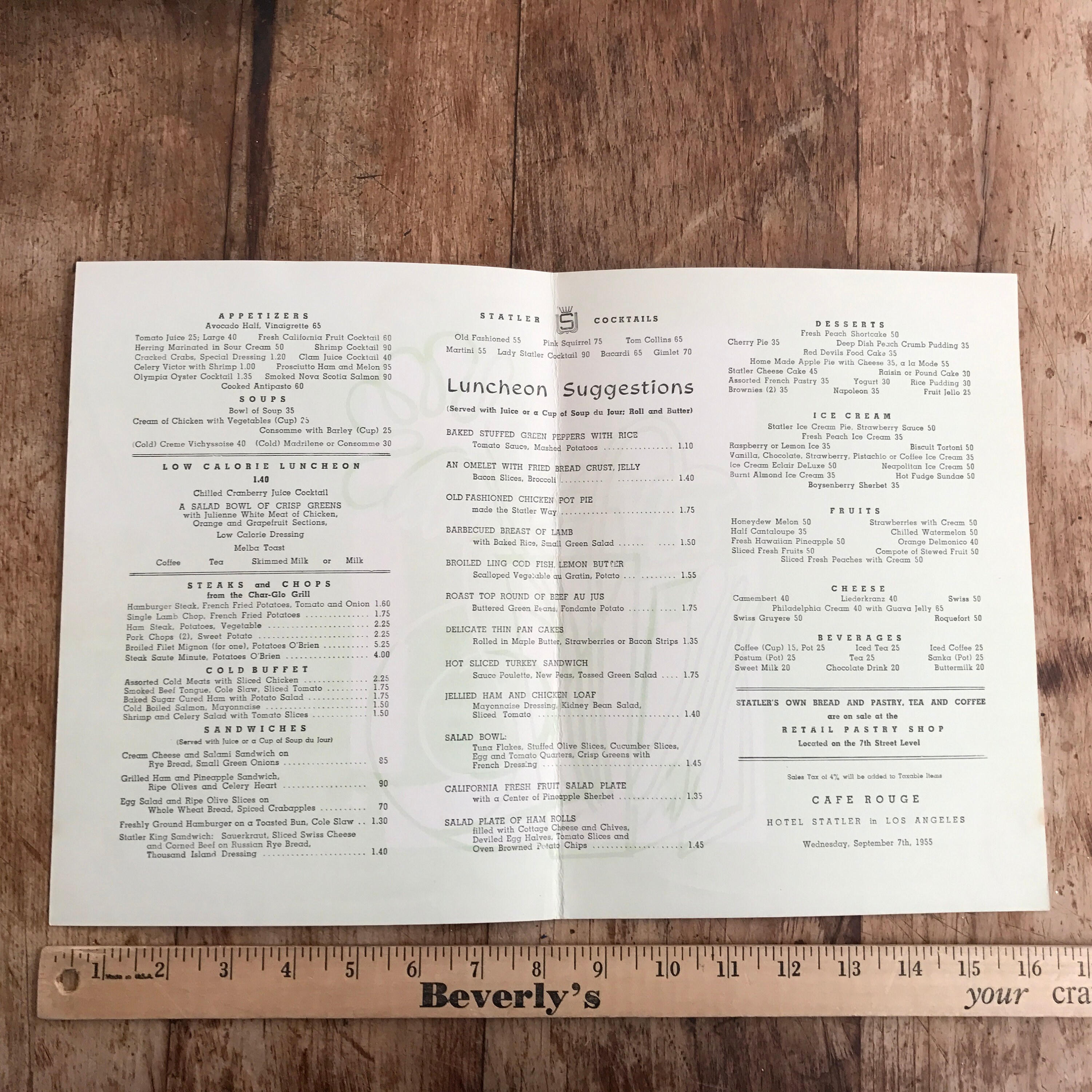 Cafe Rouge Hotel Statler Los Angeles Restaurant Diner Vintage ...