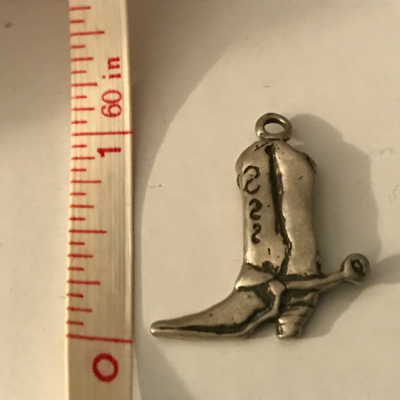 Vintage Cowboy Boot Spurs Western Boots Sterling Silver 925 Charm or ...