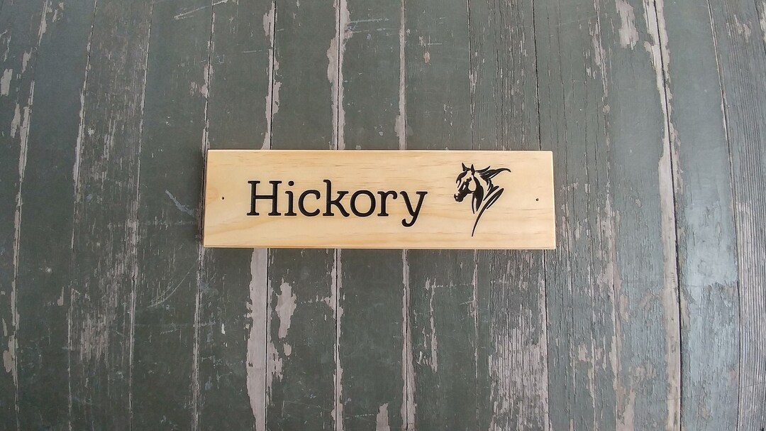 Custom Horse Name Plate Stall Barn Personalized Wood Sign Stable Ranch ...