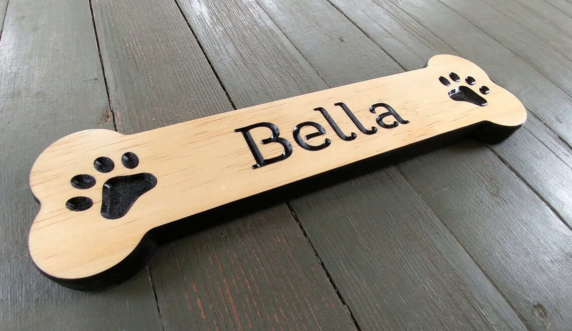 Custom Dog Bone Sign Wood Dog Bone Personalized Dog Bone | Etsy