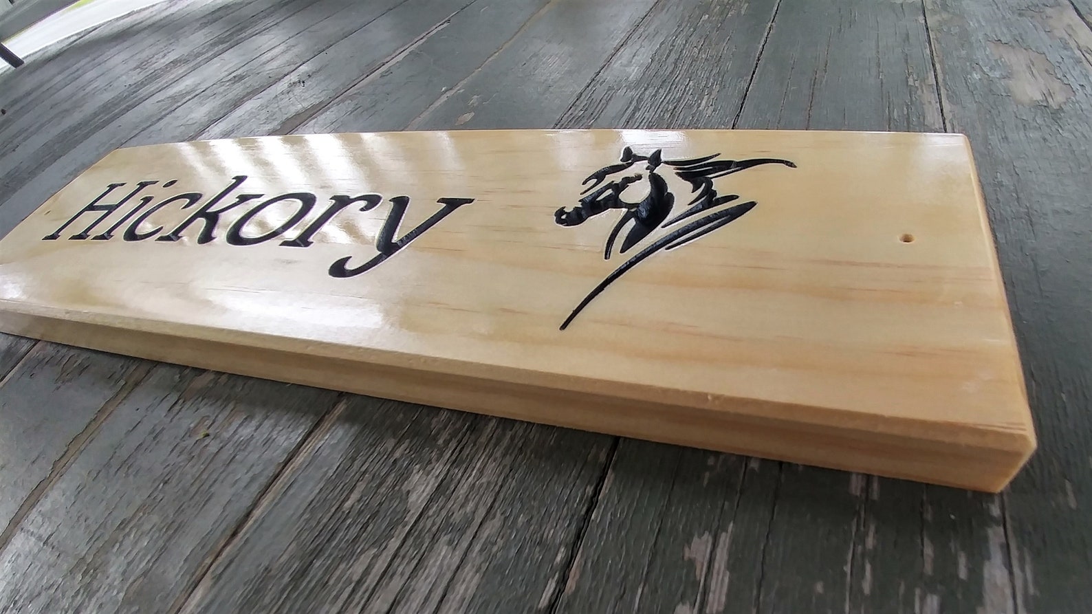 Custom Horse Name Plate Stall Barn Personalized Wood Sign Stable Ranch ...
