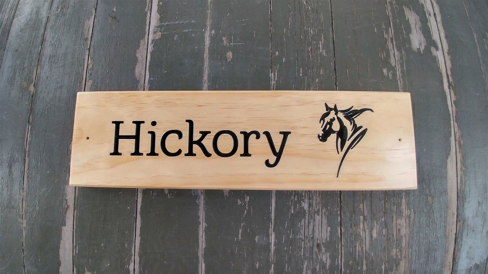 Custom Horse Name Plate Stall Barn Personalized Wood Sign Stable Ranch ...