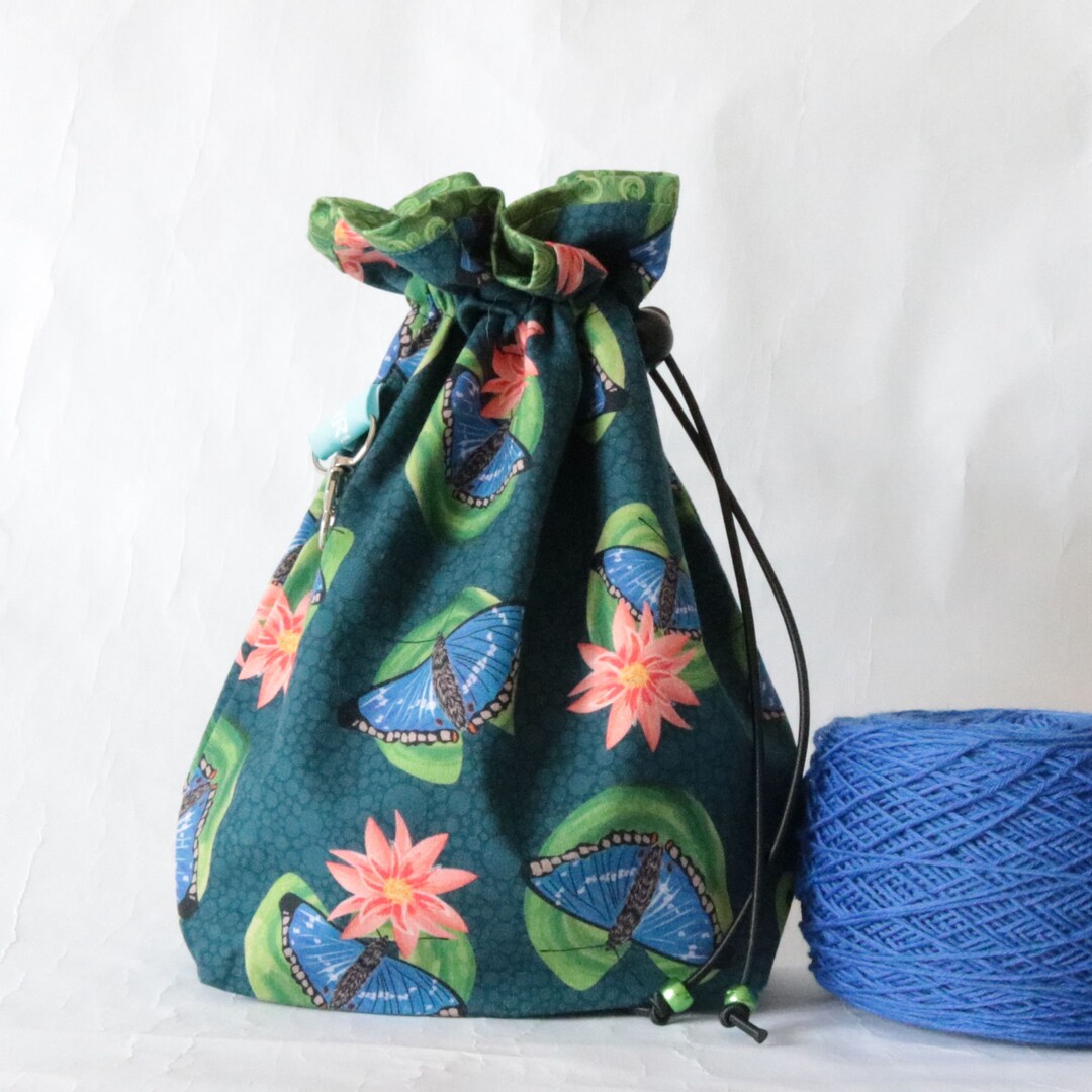 Butterfly Project Bag | Craft Bag | Sock Knitting Bag | Small Project ...