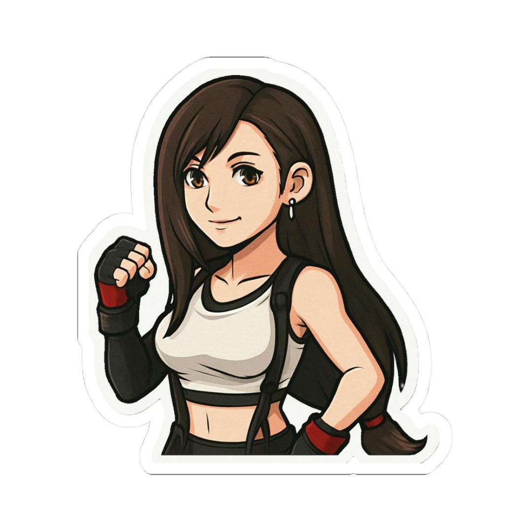 Tifa From Final Fantasy VII Kiss-cut Sticker - Cartoon Style, Perfect ...