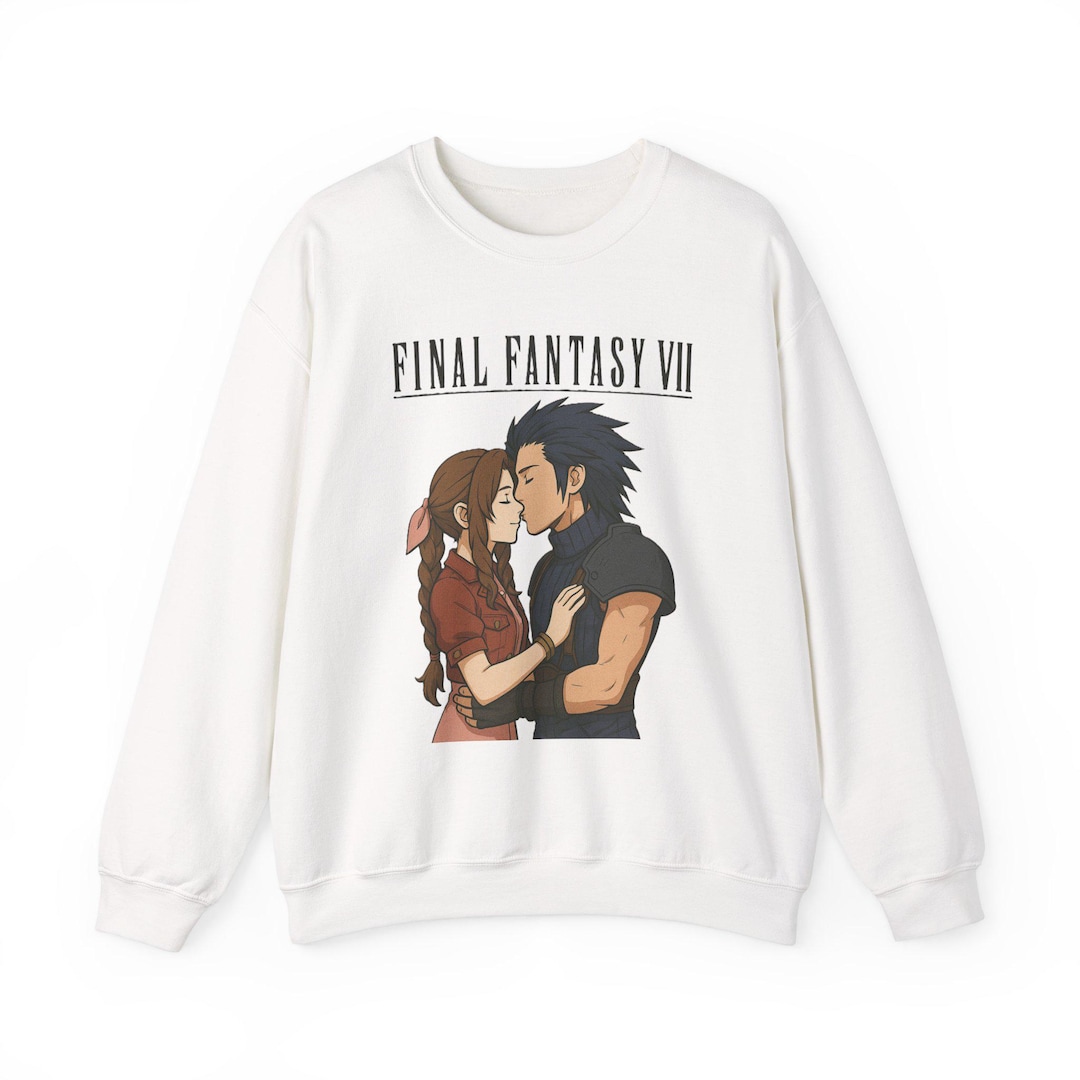 Final Fantasy VII Aerith & Zack Sweatshirt, Cozy Gamer Apparel, Unisex ...