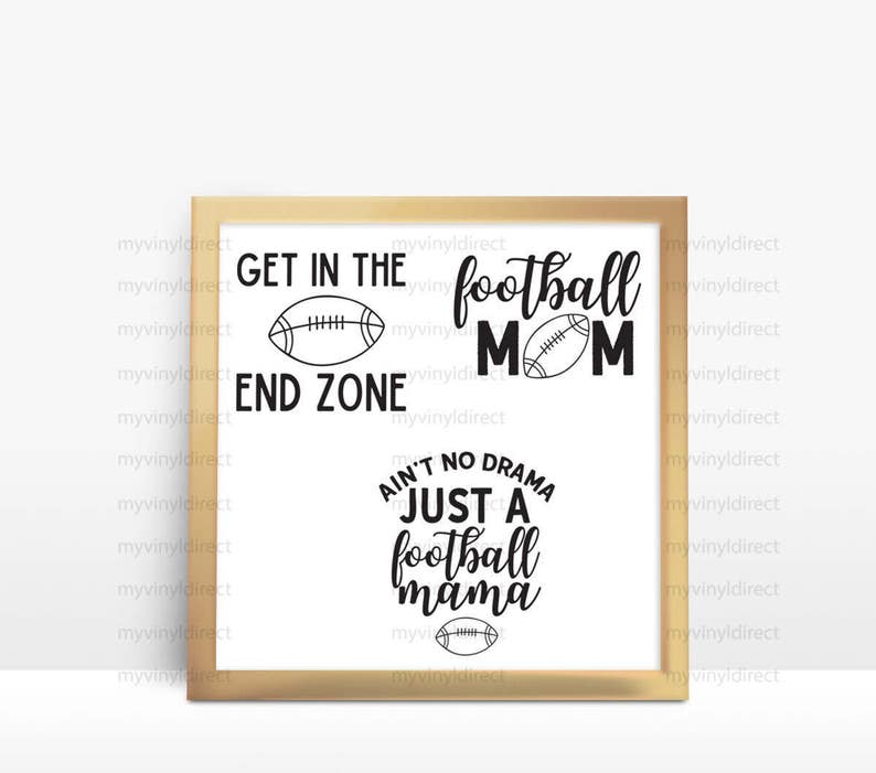 Football Mom Digital Files • 3 Designs • Vector • Cut File • Svg • Eps ...